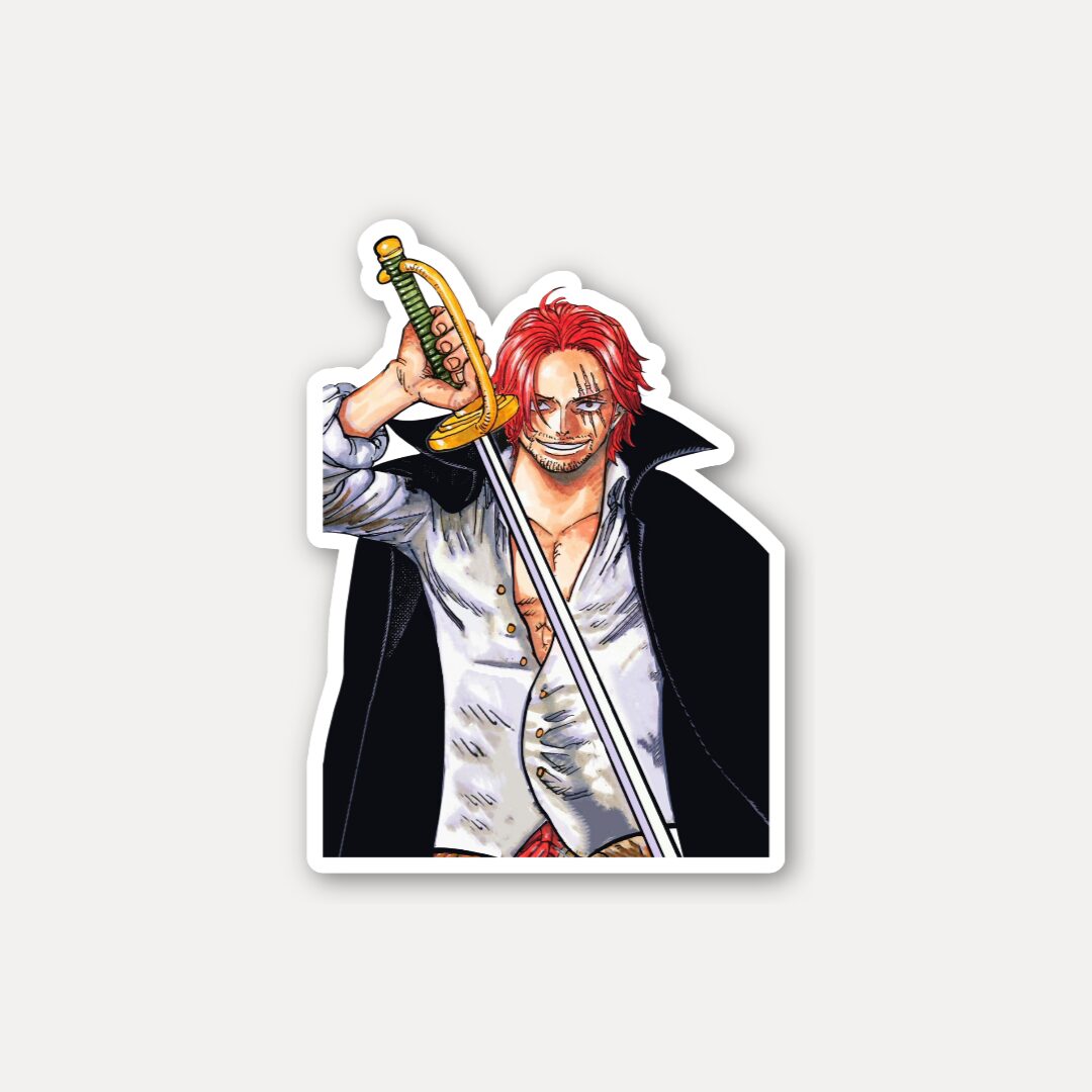 Shanks Sword Pose Sticker One Piece - fiveOTA
